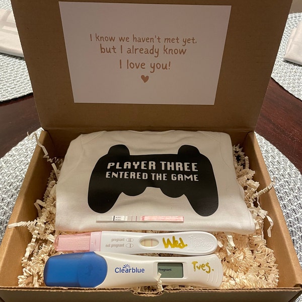Pregnancy Announcement Box: "player 3 Entered the Game" - Tell Your ...