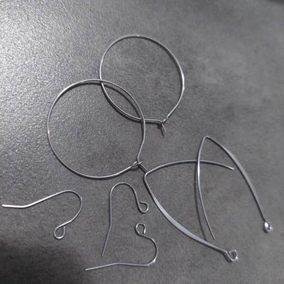 100pcs Stainless Steel Dangle Earring French Wire Hooks Earring Hooks ...