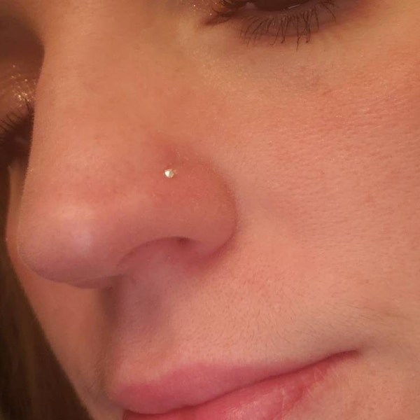 TEENY TINY Ball Nose Stud, 22 Gauge Nose Stud, Micro Nose Stud - Etsy
