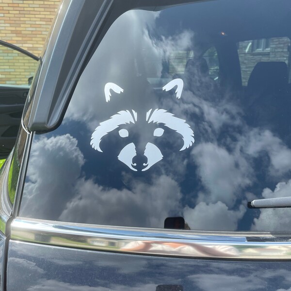 Raccoon Face Decal - Raccoon Vinyl Decal, Bumper Sticker for Cars ...