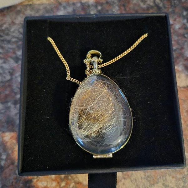 Personalized Lock of Hair Keepsake Necklace Memorial Hair Jewelry Baby ...