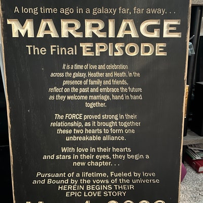 Personalized Carved Wooden Sign marriage the Final - Etsy