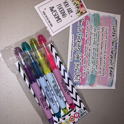 4x Funny Profanity Pen Pack Funny Pens Banter Pens Rude Pens Office ...