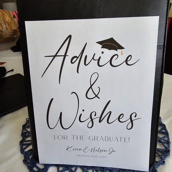Graduation Advice & Wishes, Printable Graduation Advice Cards, Custom ...