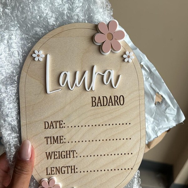 Butterfly Bow Monthly Milestone Board Boho Baby Milestone Wooden Daisy ...