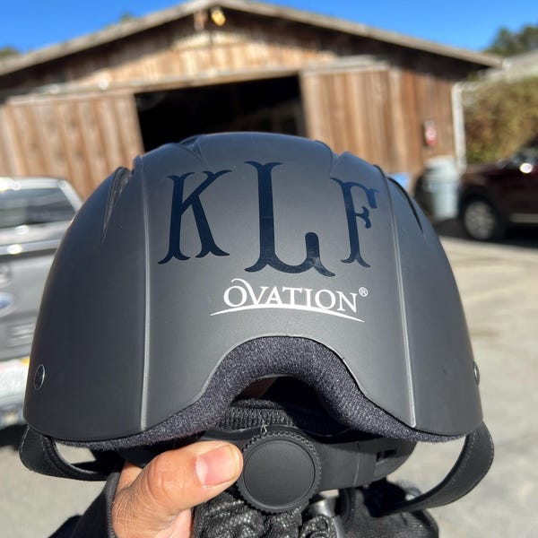 Custom Helmet Monogram Decal - Etsy
