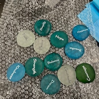 Sea Stones Imprinted Glass Word Stones - Replica Sea Glass - Etsy