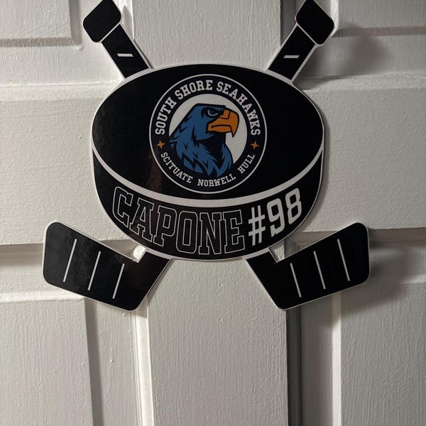 DIGITAL Hockey Door Sign or Locker Tag. - Etsy