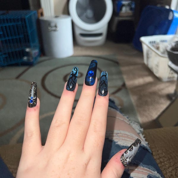 Friday the 13th Inspired Press on Nails | Luxury Nails | Halloween ...