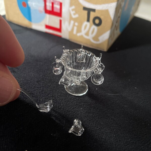 Miniature Bowl Glass Set, Miniature Glasses, Miniature Jewelry ...