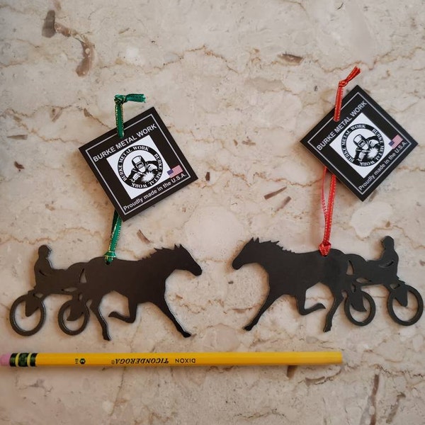 Harness Racing Metal Ornament, Horse Racing Gifts, Cart Racing ...