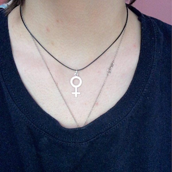 Female Symbol Necklace, Feminist Necklace, Female Necklace, Venus ...