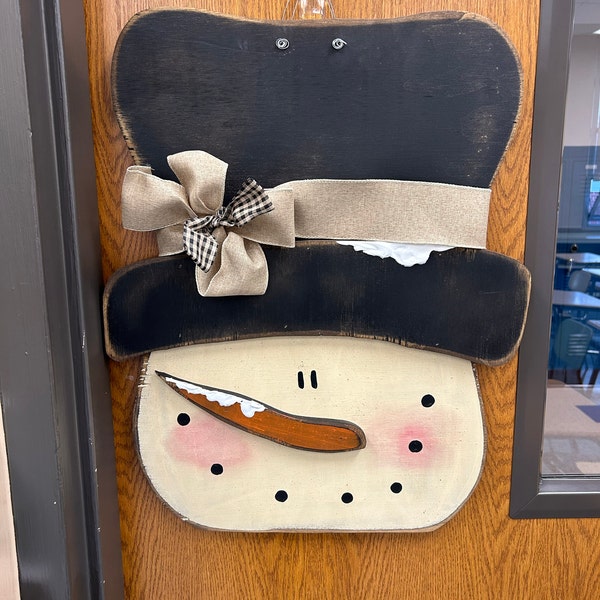 Wood Snowman Door Display/hanging Snowman/ Made per Order Not Ready to ...