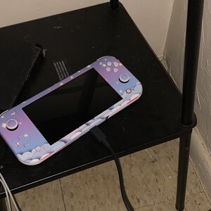 Nintendo Switch Lite Skin Clouds, Purple Starry Lunar Sky Switch Lite ...