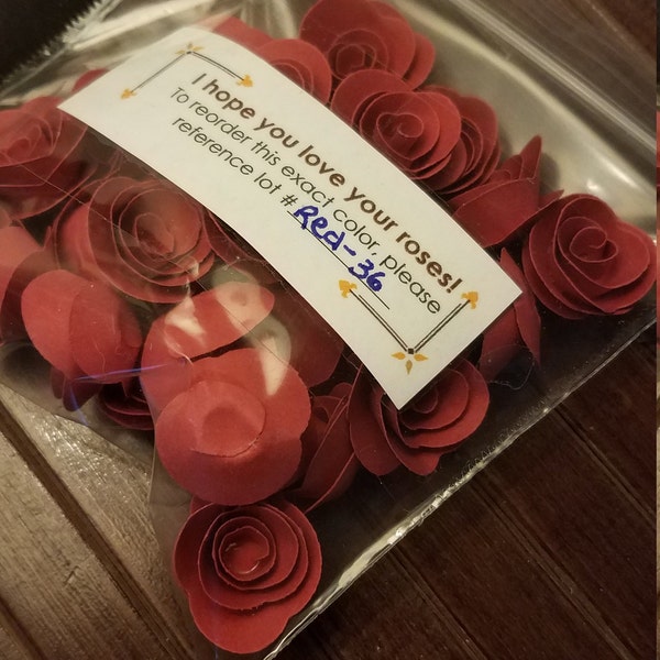 Itty Bitty Paper Roses, Tiny Red Roses, Baby Red Roses, Tiny Paper ...