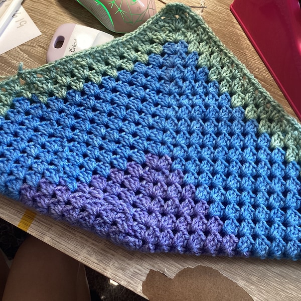Stormy’s Infinity Granny Square Crochet Blanket - Etsy