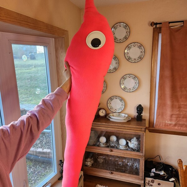 5'4 Life Sized Giant Worm on a String Fleece Plush - Etsy
