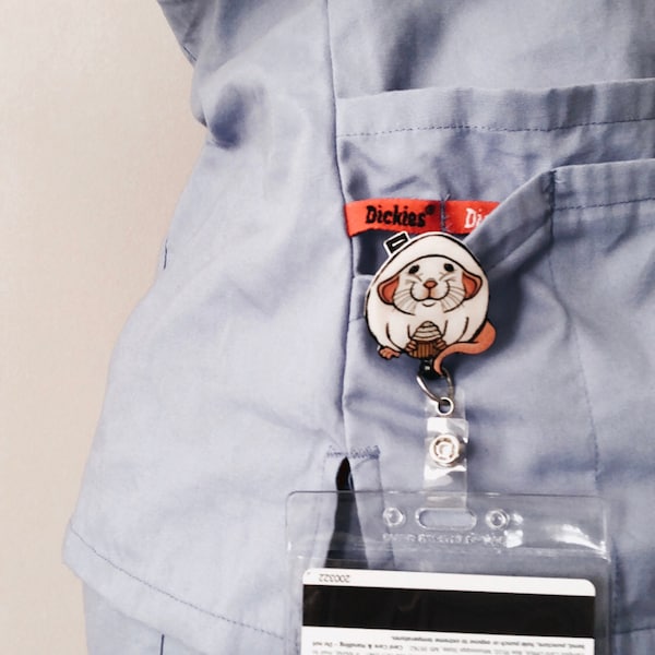 Dumbo Rat Badge Reel ID Holder: Gift for Nurses, CNA HCA, Vet Techs ...