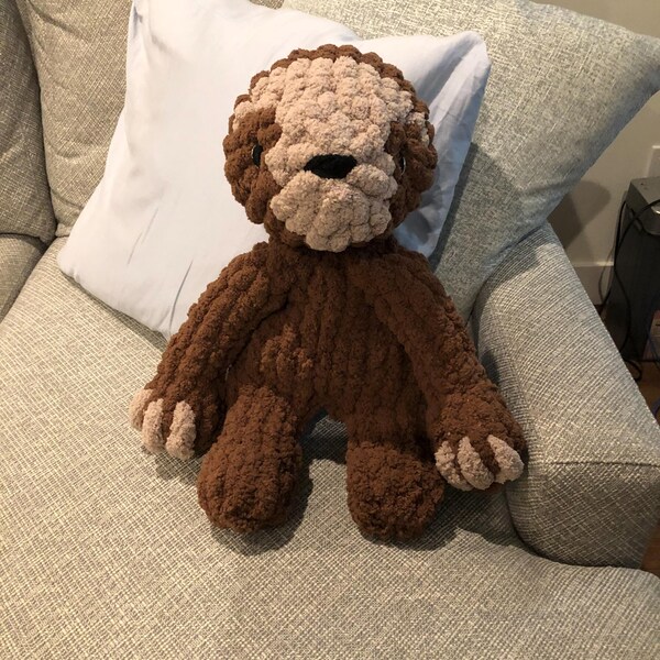 SYDNEY SLOTH / Full Video Tutorial / Finger Knit Sloth Snuggler ...