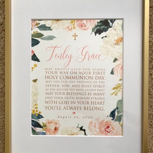 Holy Communion Gift, Personalized PRINTABLE, First Communion Gift Girl ...