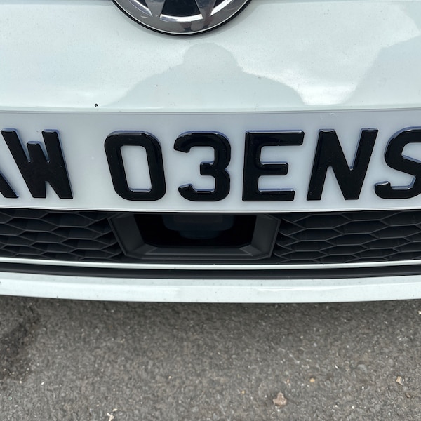 Tinted 13 Inch 5 Digit Max 4d Black Gel Number Plates - Etsy