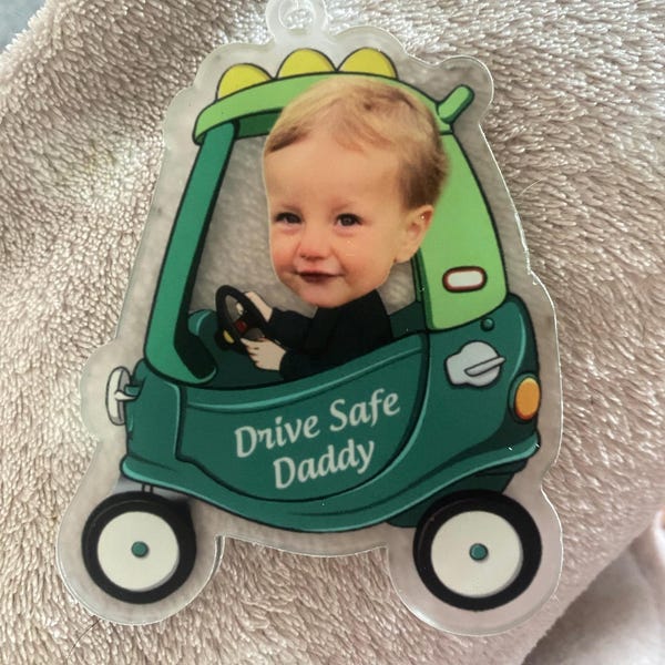 Customized Drive Safe Daddy Acrylic Car Hanger, Personalized Acrylic ...