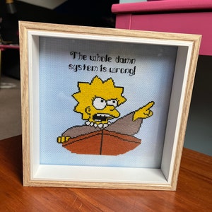 I'm a Sign, Not a Cop Lisa Simpson PDF Cross Stitch Pattern - Etsy