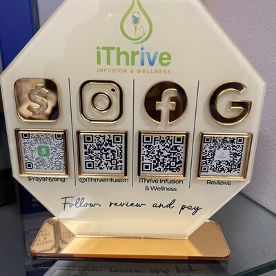 Social Media QR Code Sign Mini QR Code Sign Beauty Sign - Etsy