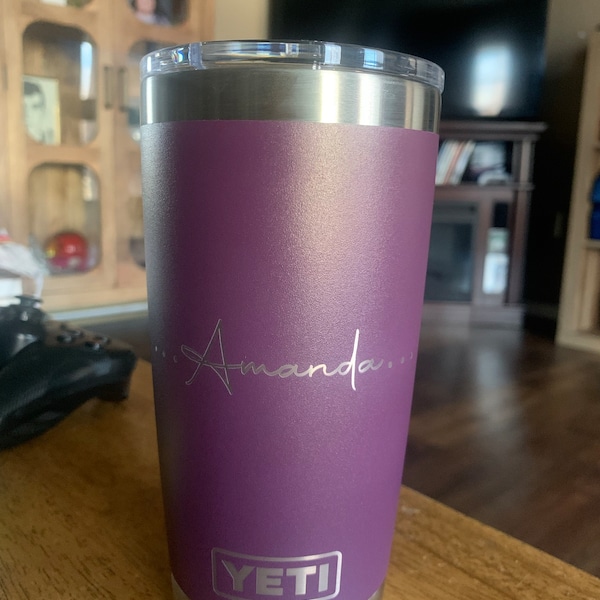 Yeti 20oz Cup - Laser Engraved, Your Name and Choose Your Font! - Etsy