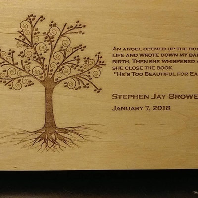 Custom Quote Wooden Box, Memory Box, Engraved Bible Verse Box, Custom ...