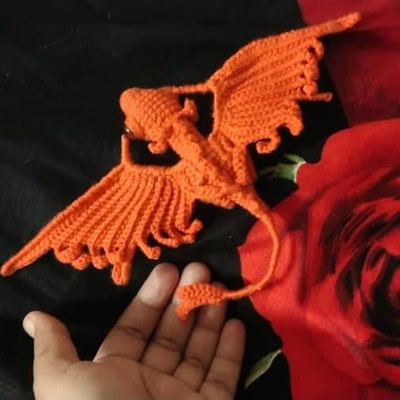 Pattern Fire Dragon Crochet DIY Tutorial in English - Etsy
