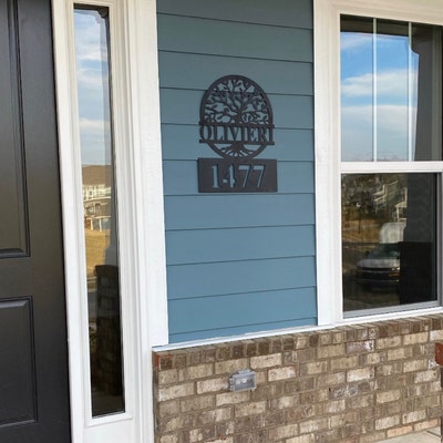 Custom Metal Address Sign, Metal House Numbers, Metal Address Plaque ...