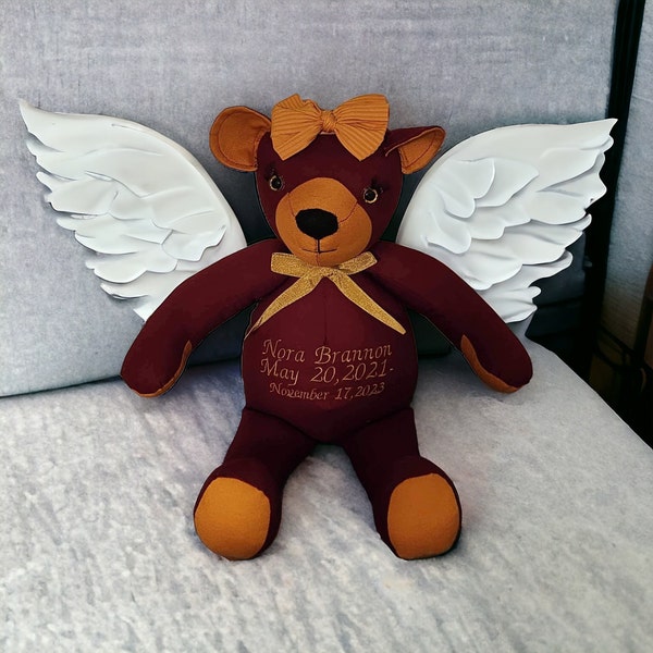 Simple Memory Bear Pattern 18" Easy Bear Pattern Memorial Bear Sewing ...