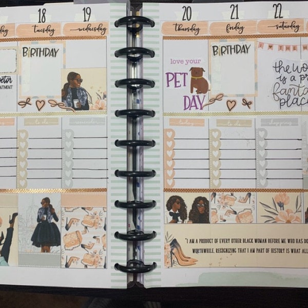 BLACK HISTORY Month Printable Weekly Planner Kit, Black Girl Magic ...