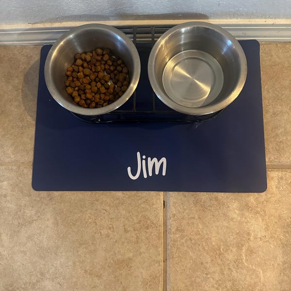 Custom Pet Gift Dog Food Mat Personalized Dog Mat Food Mat for New ...