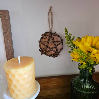 6 Hecate's Wheel Crystal Grid Board, Lasercut Birch Wood, Strophalos ...