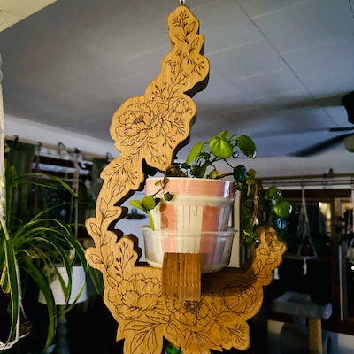 Cactus, Plant Stand, Side Table, Plant Shelf, Wood Table, Gift for ...