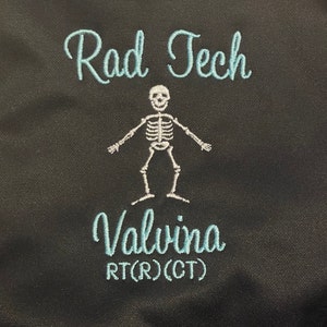 Rad Tech Skeleton Full Zip Jacket With Pockets, Personalized Gift for ...