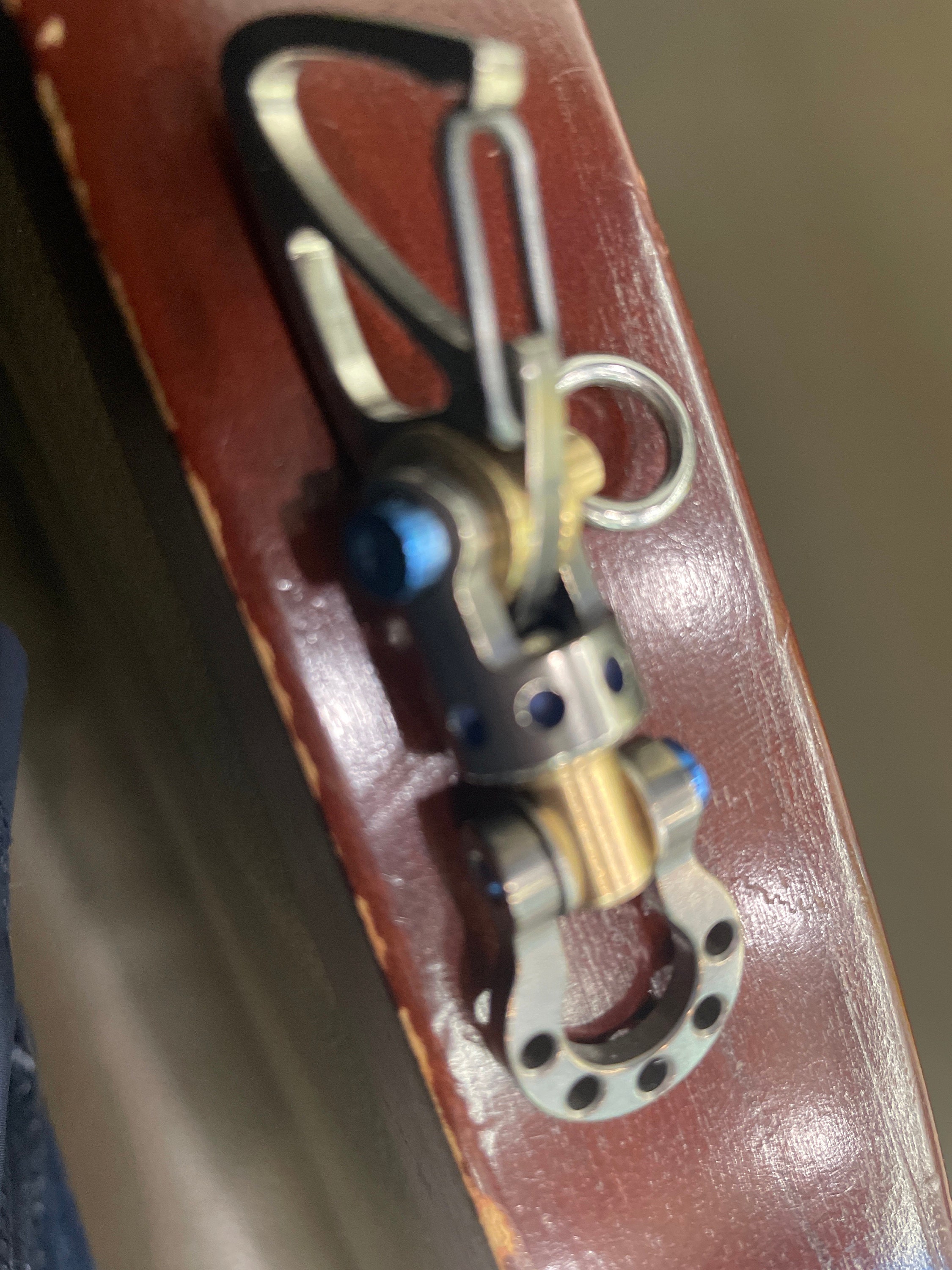 Sport Bike Yoshimura look / Anodized Titanium, Swivel Key chain