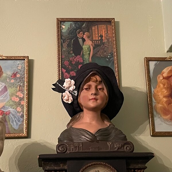 Victorian Christian Child Art in Rustic Walnut Frame - Etsy