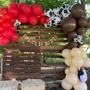 My First Rodeo Balloon Arch Western Theme, First Birthday, Red Bandana ...