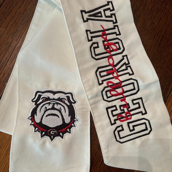 Monogrammed Wreath Sash, Embroidered Masters Trio Wreath Sash, Golf ...