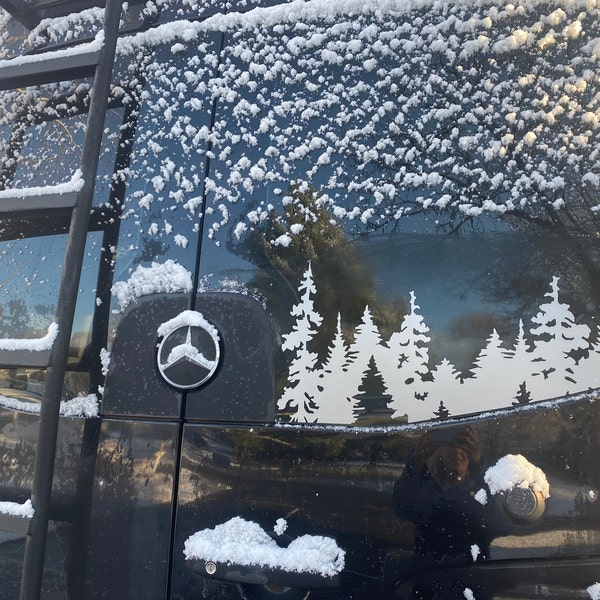 Trees Vinyl Decal, Mountain Decal, Mountain Sticker, Nature Decal ...