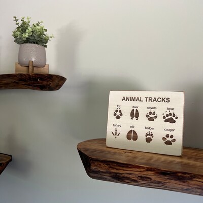 Animal Tracks Engraved Sign - Etsy