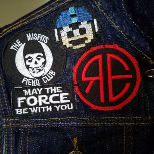 Pixel Art Mega Man Extra Life Shiny Metallic Embroidery Iron on Patch ...