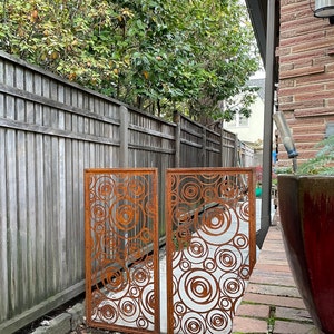 Privacy Screens | Circle Pattern Decorative Screens | Large Metal Wall ...