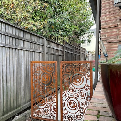 Privacy Screens Circle Pattern Decorative Screens Large Metal Wall Art ...