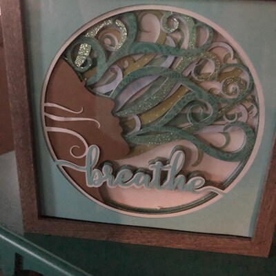 3D BREATHE Shadow Box for Cricut for Silhouette - Etsy