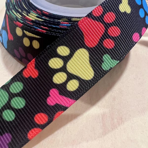 LITTLE LAMB With FLOWERS Ribbon 1 Grosgrain Ribbon, Choose 3/5 Yards ...