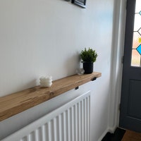 Hand Crafted Rustic Reclaimed Solid Pine Timber Radiator Shelf With ...